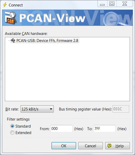2 Connexion de PCAN-View